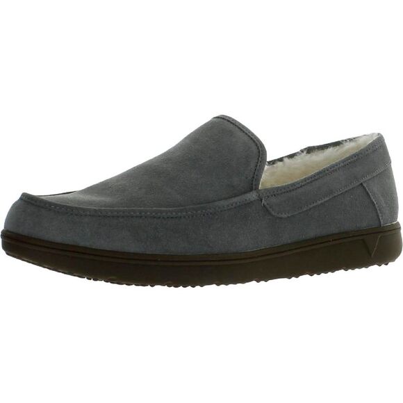 Vionic | Shoes | Vionic Mens Gustavo Gray Suede Faux Fur Lined Loafer ...